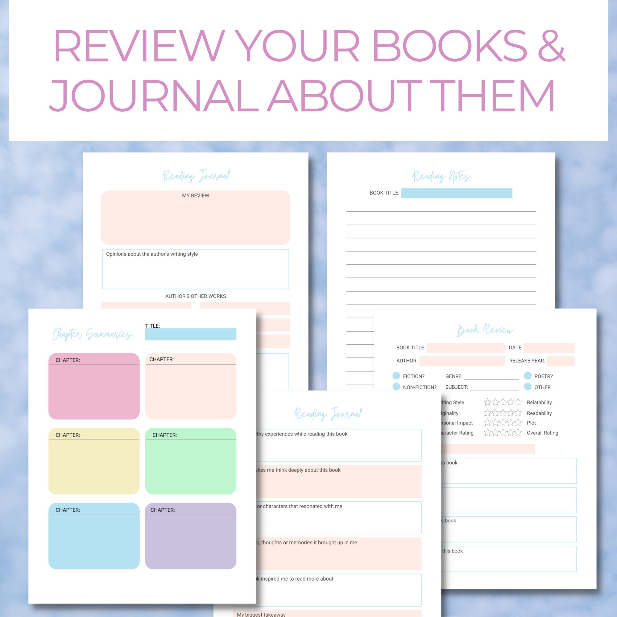 Summer Reading Journal for Teens, Tweens Printable Reading Planner 2024 ...