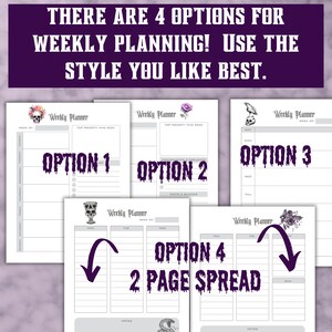 Whimsigoth Student Planner Printable, Dark Academia Printable Planner ...