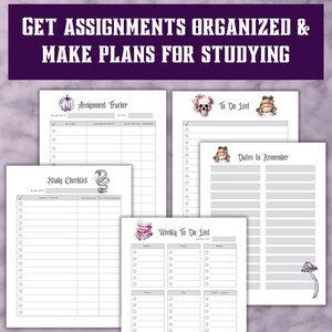Whimsigoth Student Planner Printable, Dark Academia Printable Planner ...