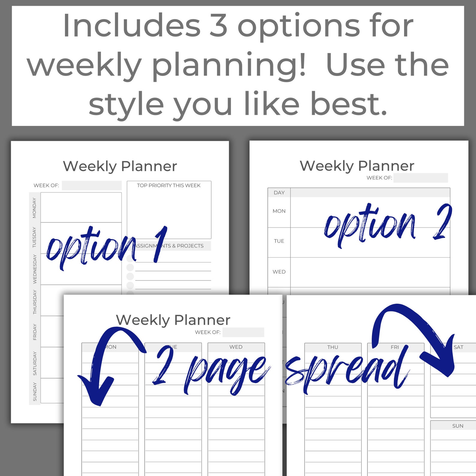 2025 Middle School Planner Printable, Middle School Organization ...