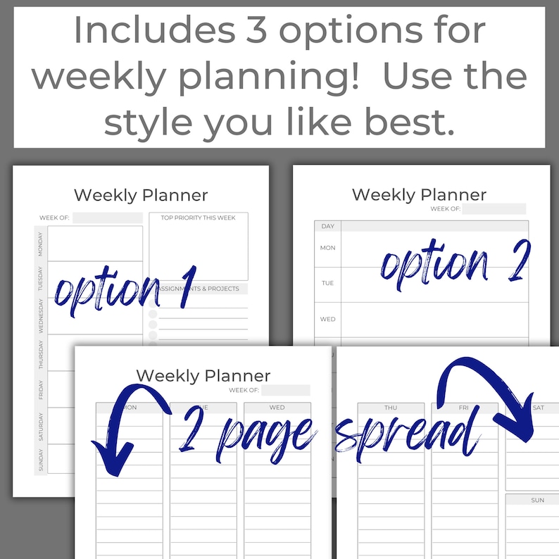 2025 Middle School Planner Printable, Middle School Organization ...