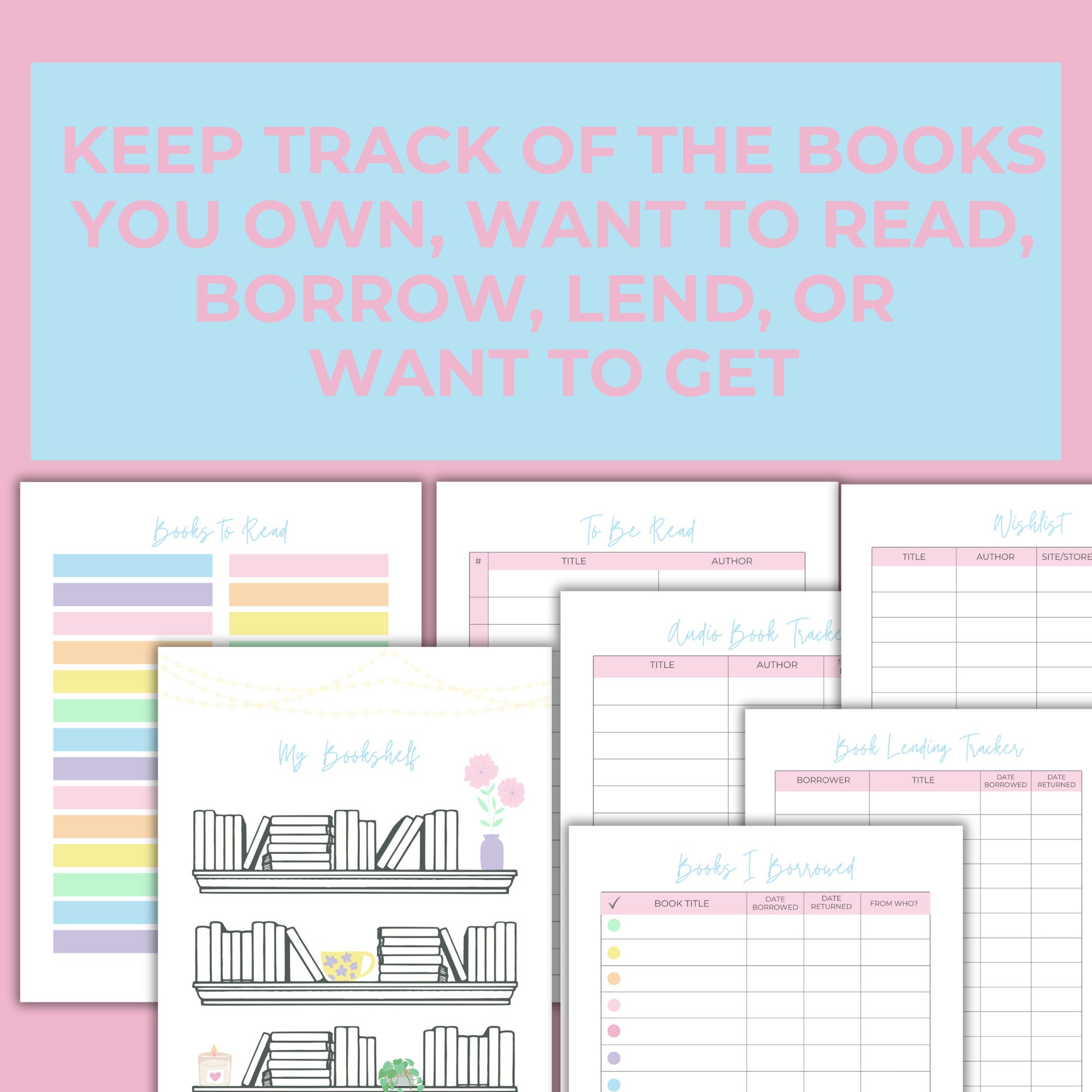 Rainbow Reading Journal Template, Ultimate Reading Planner, Reading Log ...