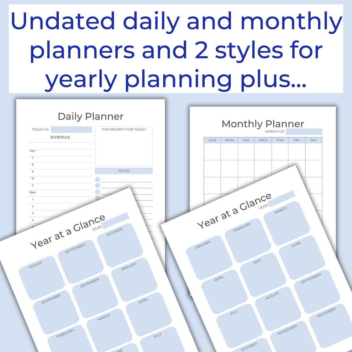 Middle School Student Planner PDF, ADHD Middle School Planner Printable ...