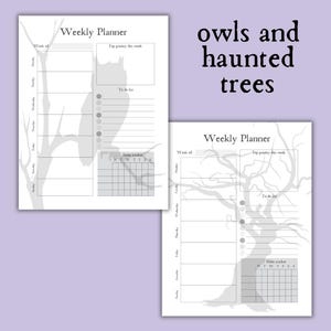 Spooky Weekly Planner Pages, Weekly Planner Gothic Victorian Printable ...