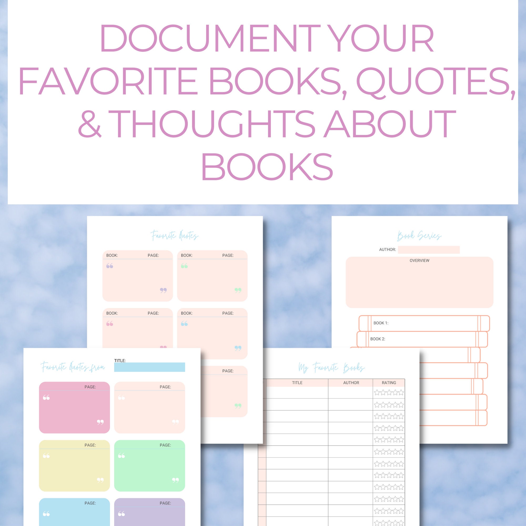 Summer Reading Journal for Teens, Tweens Printable Reading Planner 2024 ...