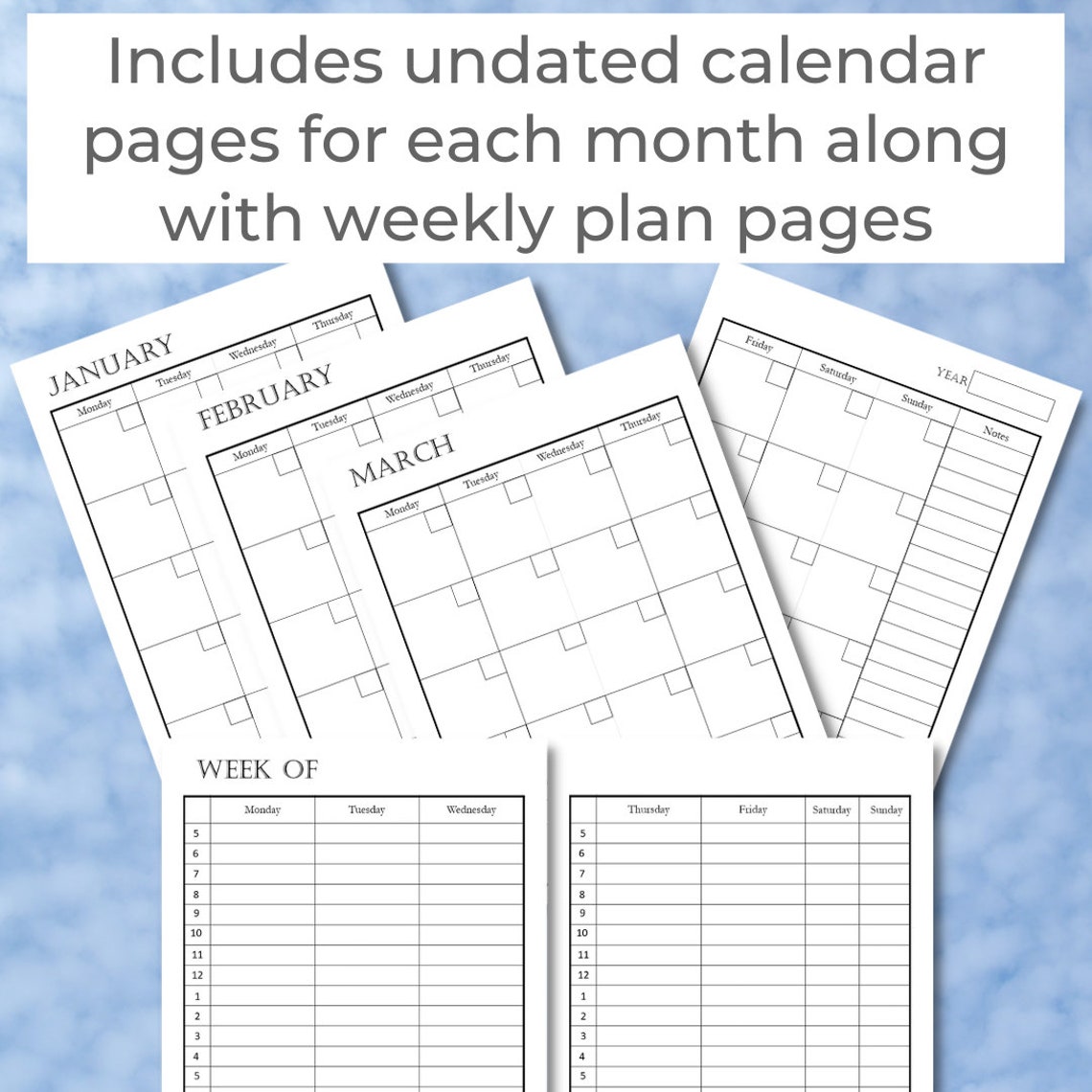 Middle School Student Planner Printable, Middle School Organization ...