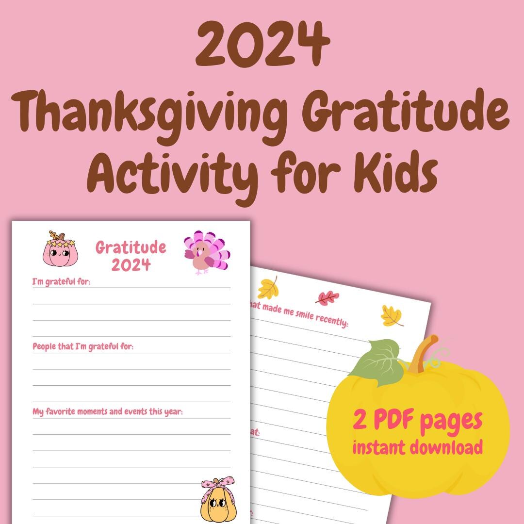 Printable Thanksgiving Activity for Kids, Gratitude for Kids ...