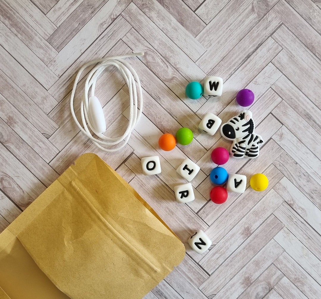 Silicone Bead Name Necklace Kit | DIY Make Your Own Personalised ...