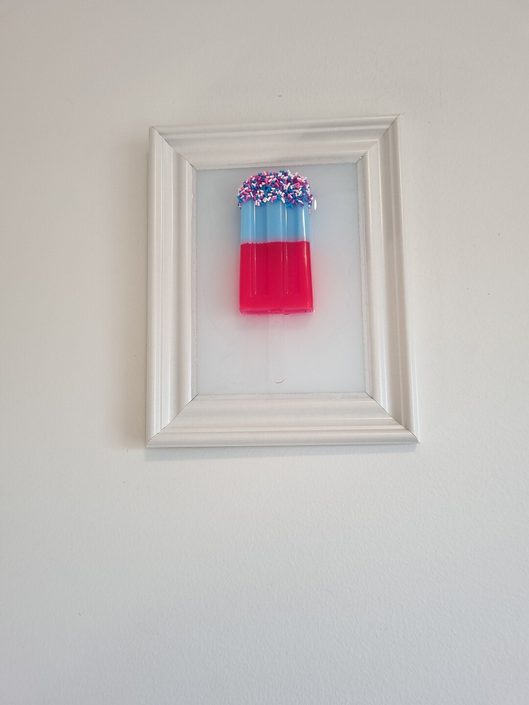 Pink and Blue Popsicle Resin Wall Art, Icy Pole Pop Art in Upcycled ...