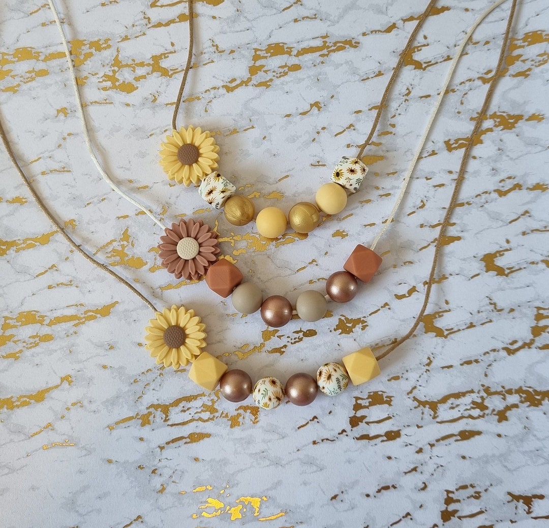 Sunflower Silicone Bead Necklace Sensory Stimming Necklace - Etsy