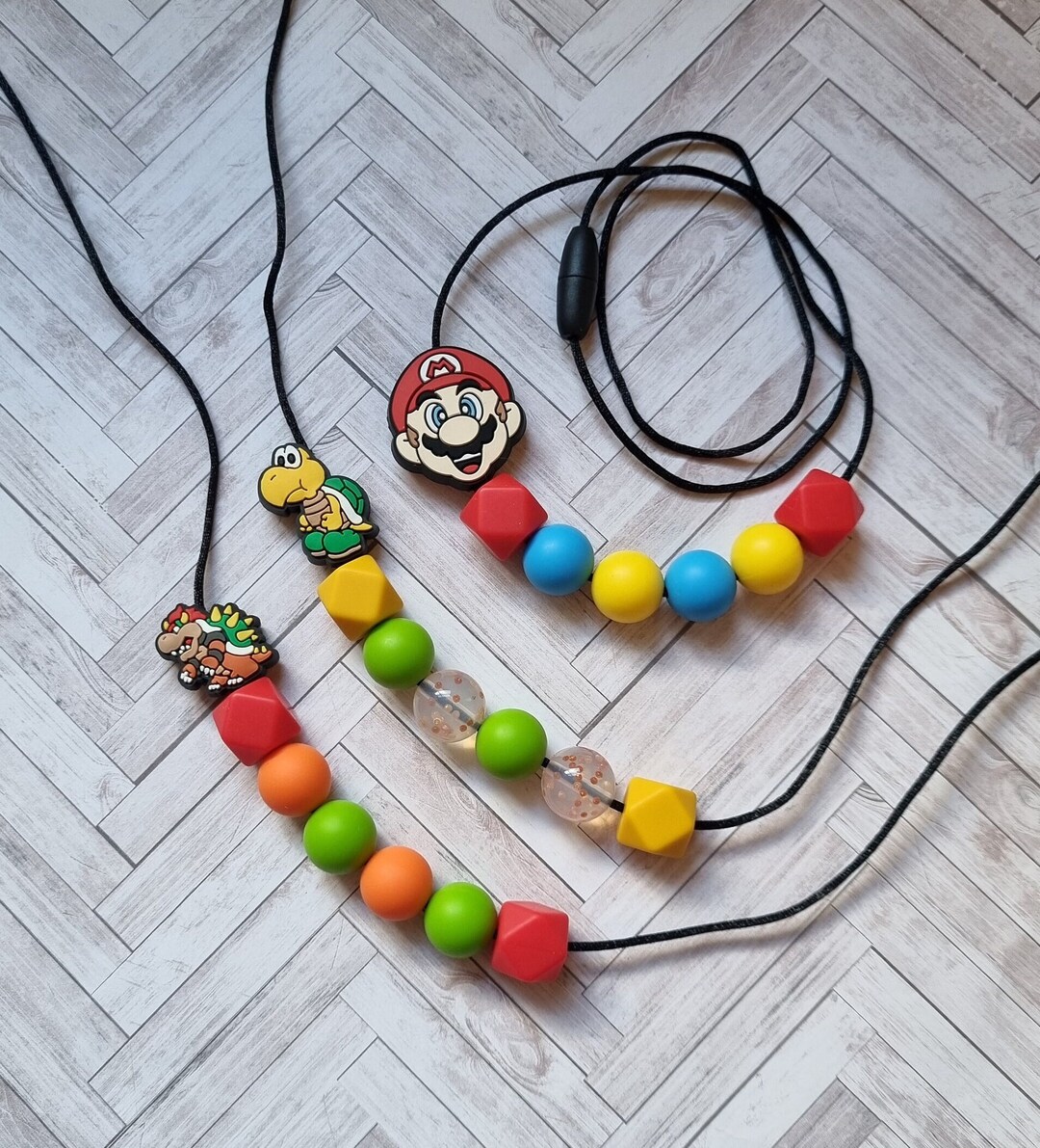 Mario Inspired Silicone Necklace / Mario Kart Inspired Gift / Sensory ...