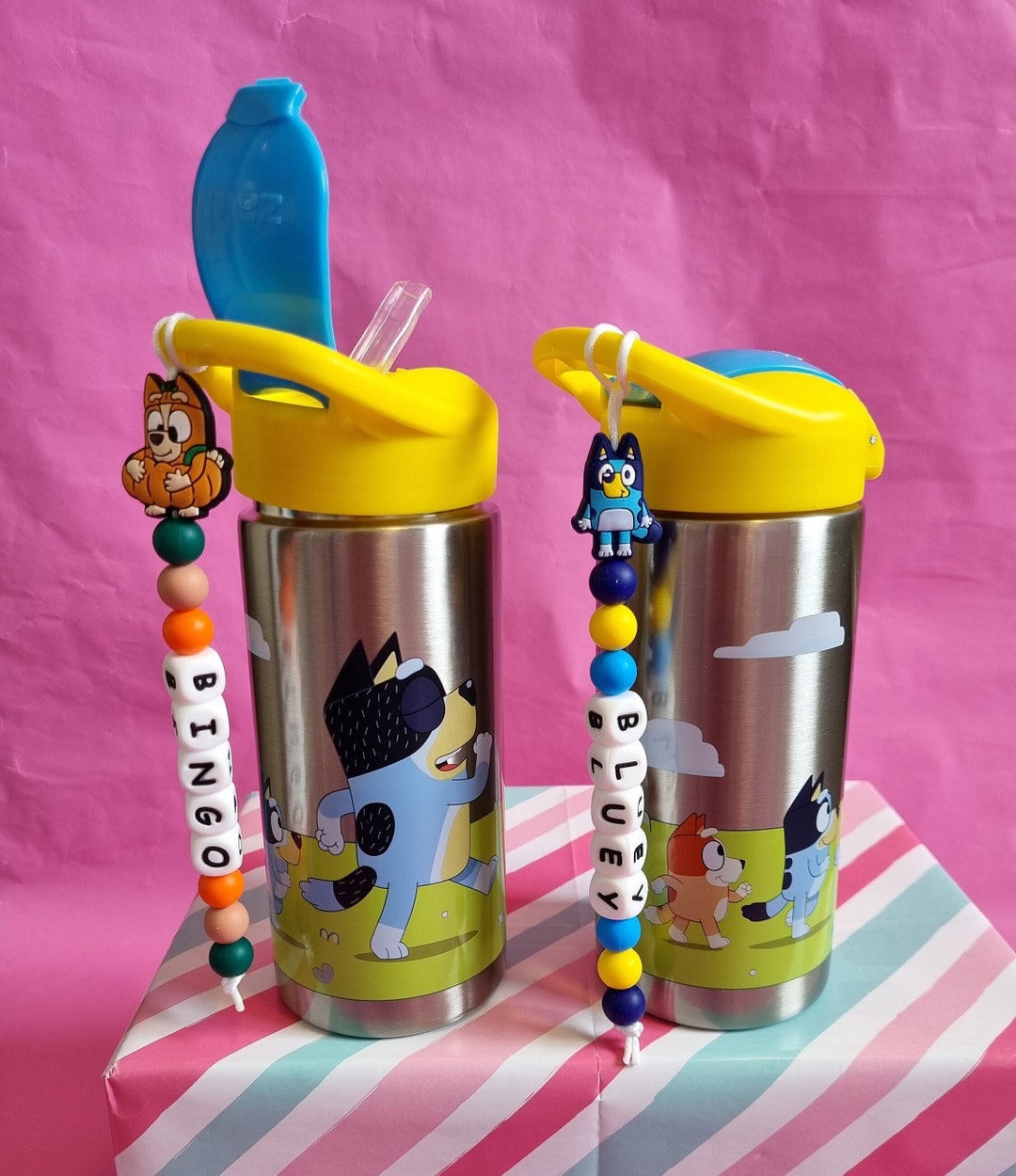 Bluey Straw Drink Bottle With Custom Name Bingo Drink Bottle - Etsy UK