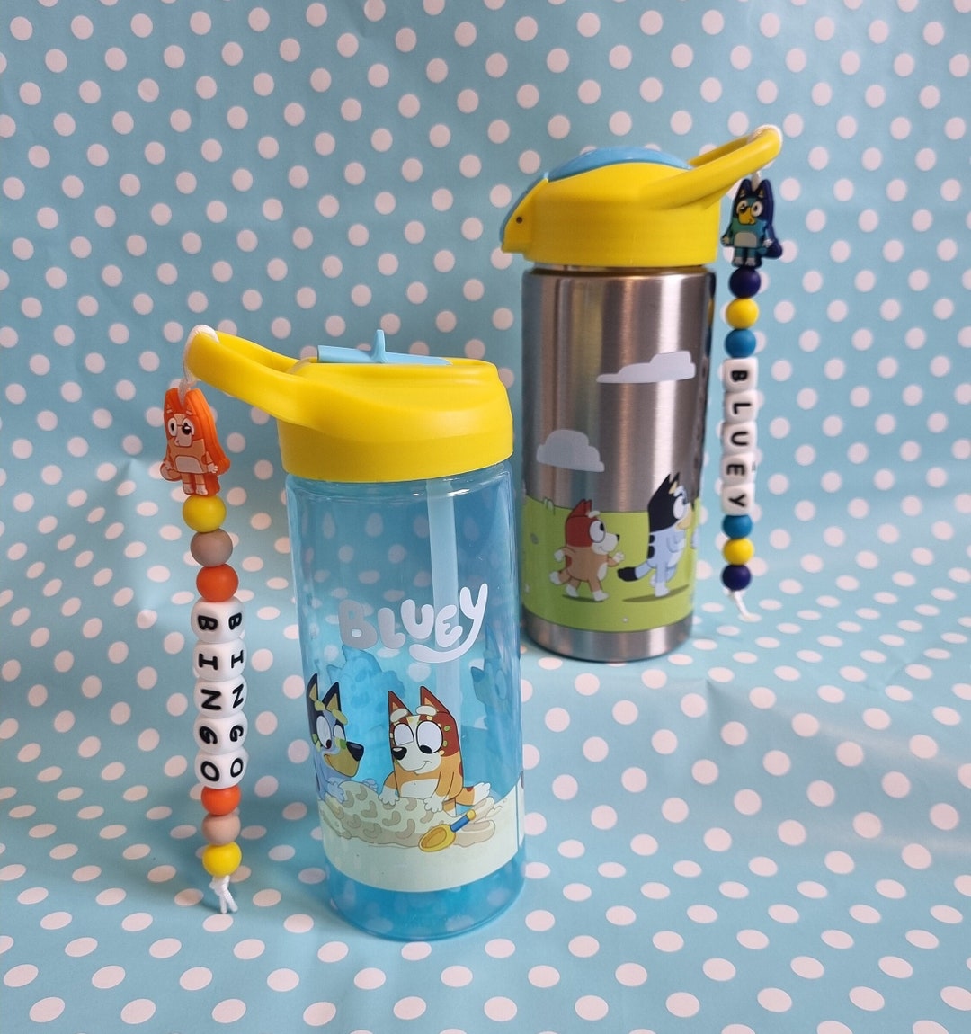 Bluey Straw Drink Bottle With Custom Name | Bingo Drink Bottle | Bluey ...