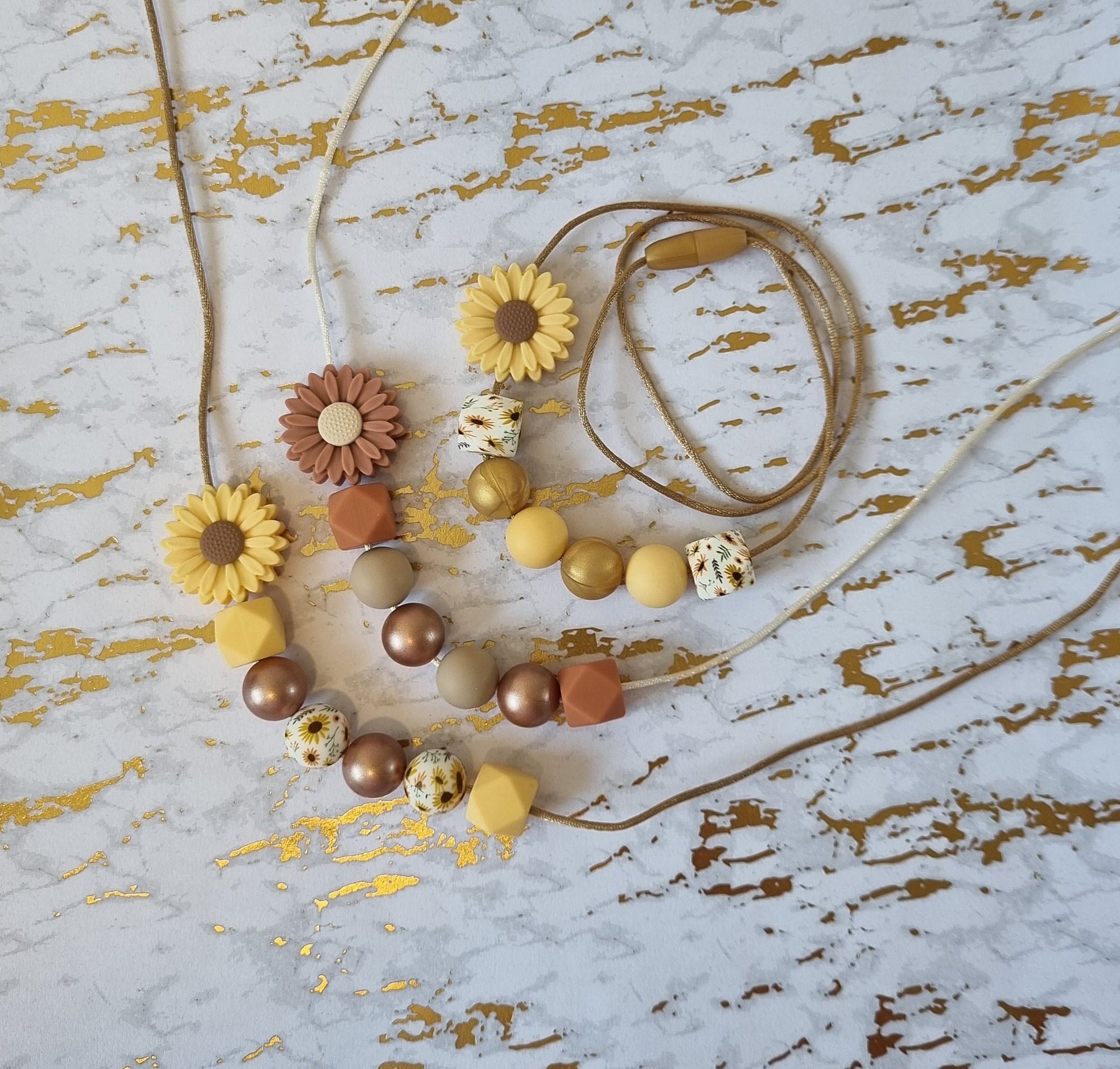 Sunflower Silicone Bead Necklace Sensory Stimming Necklace - Etsy