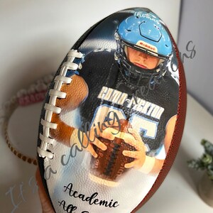 Custom Football, Boys Gift, Memento, Coach Gift, Senior Night Gift ...