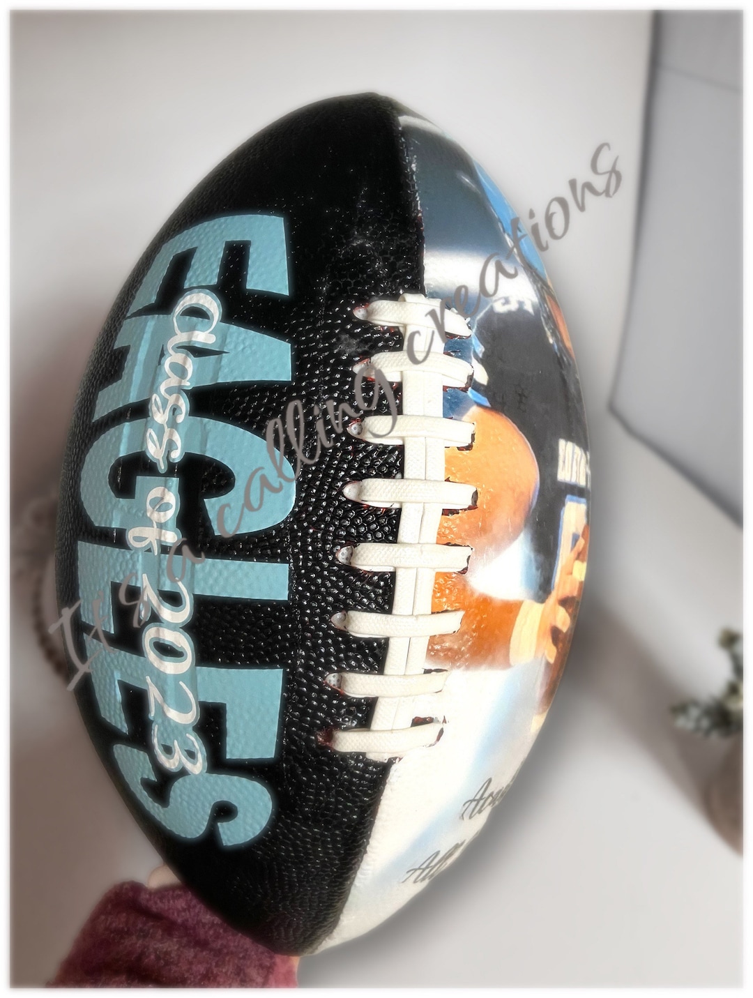 Custom Football, Boys Gift, Memento, Coach Gift, Senior Night Gift ...