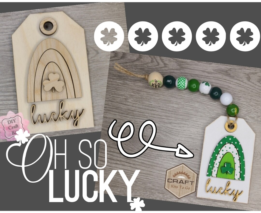 Lucky Rainbow St. Patrick's Day Tag March 17th DIY Craft Kit Paint ...