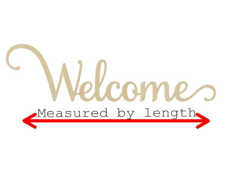 Welcome Word Cutout Letters Wood Shape Cutout 3120 Wood Cutouts Wood ...