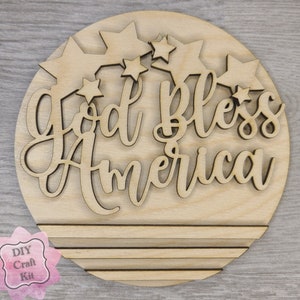 God Bless America | 4th of July Decor | Summer Crafts | DIY Craft Kits ...