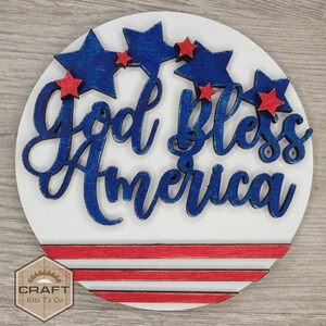 God Bless America | 4th of July Decor | Summer Crafts | DIY Craft Kits ...