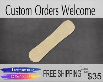 Snowboarding Wood Cutout Unfinished Wood 160345 - Etsy