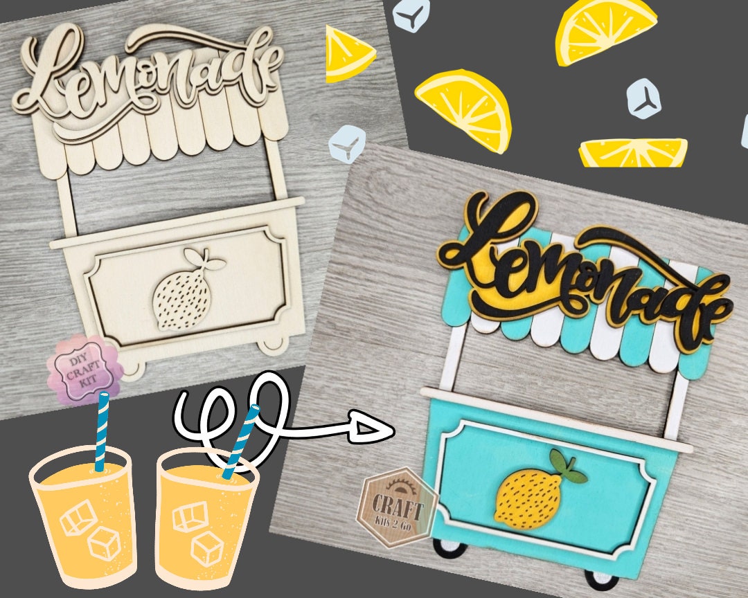 Lemonade Stand Lemons Summer Decor Summertime Summer Crafts DIY Craft ...