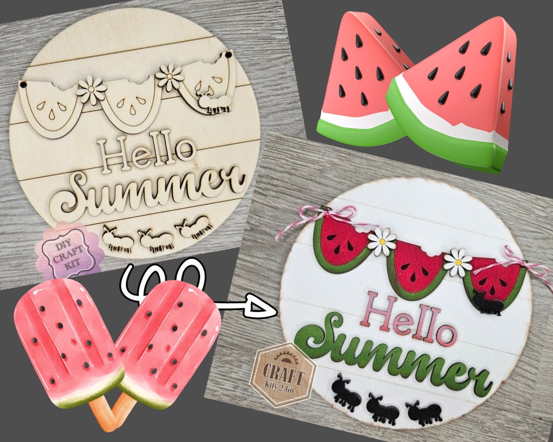 Watermelon Summer Sign | Summer Crafts | Hello Summer | Summertime ...
