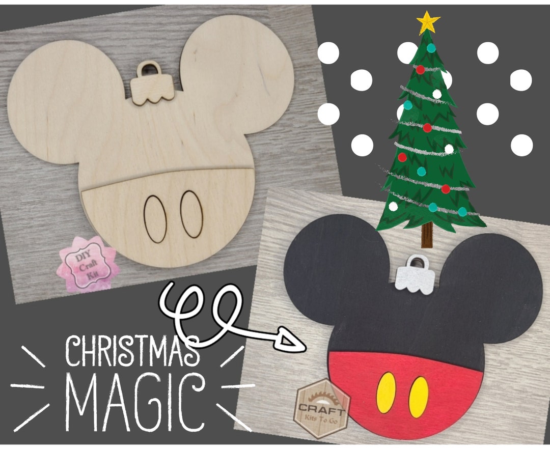 Double Sided Boy Mouse Ornament DIY Ornaments Christmas Crafts Holiday ...