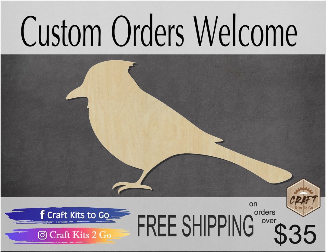 Blue Jay Bird Wild Animal Birds Wood Shape Cutout 1300 Wood Cutouts ...