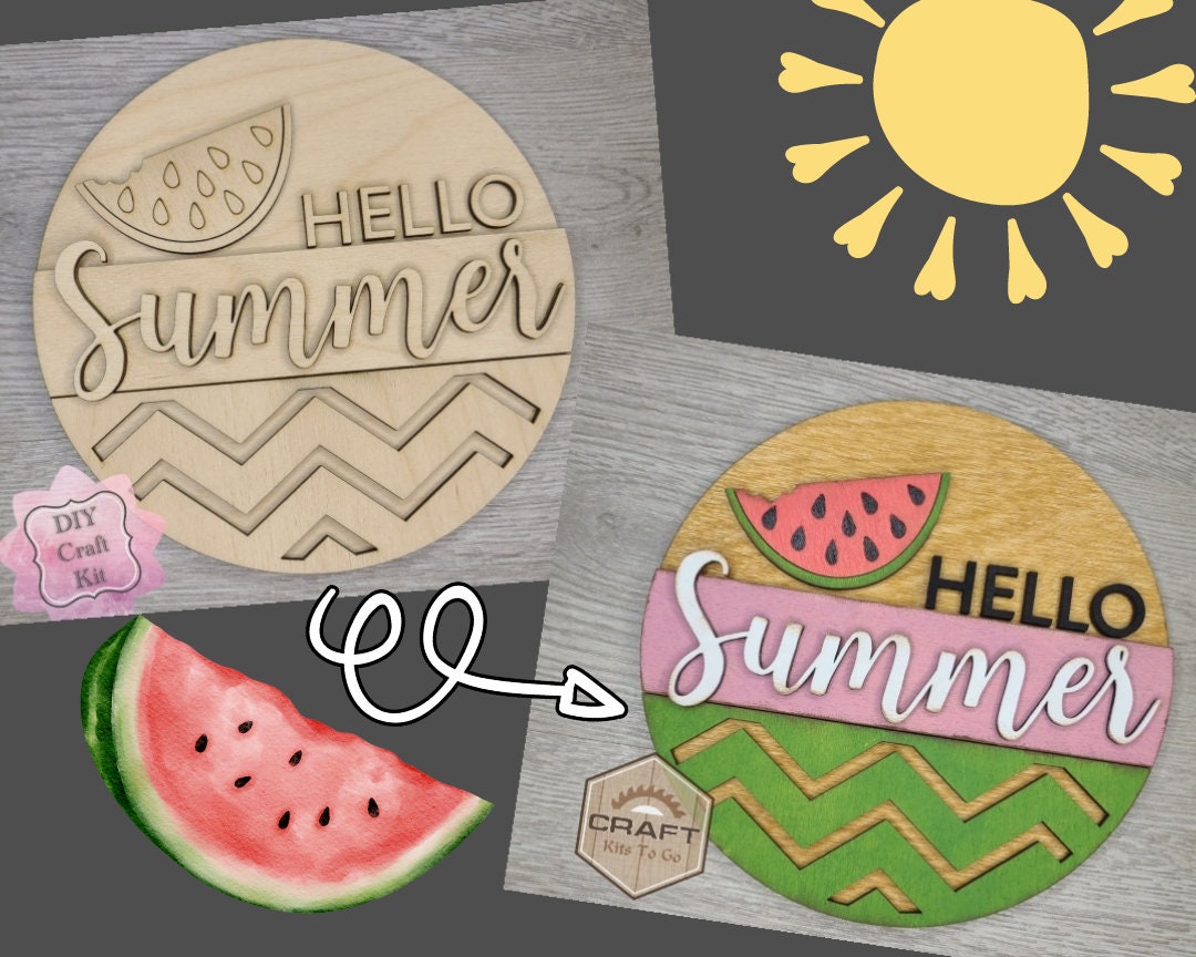 Watermelon Summer Sign Summer Crafts Hello Summer Summertime Summer ...