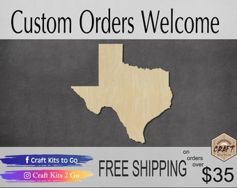 Texas Shape, MULTIPLE SIZES, Texas Cut Out, Laser Cut Texas Shape ...