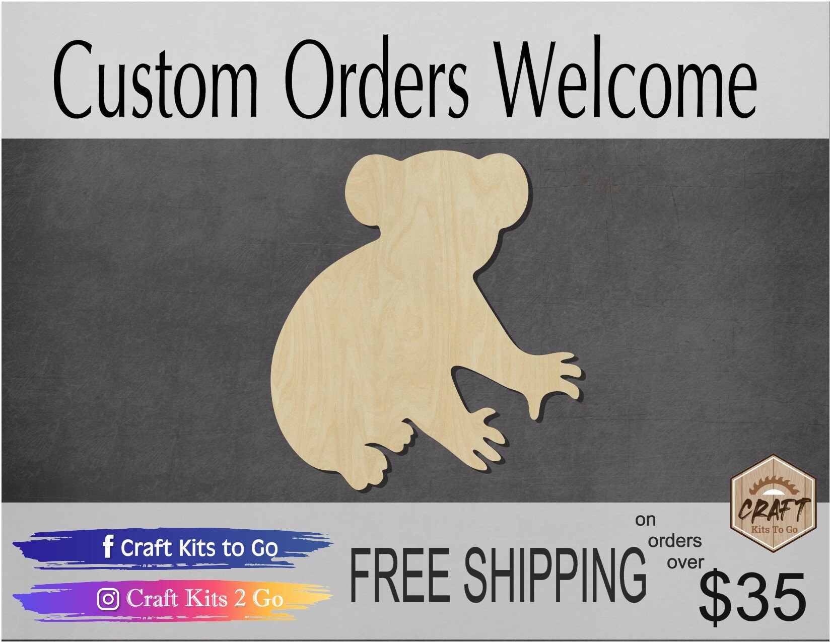 Koala Bear Zoo Animals Animal Pet Wood Shape Cutout 1658 Wood Cutouts ...