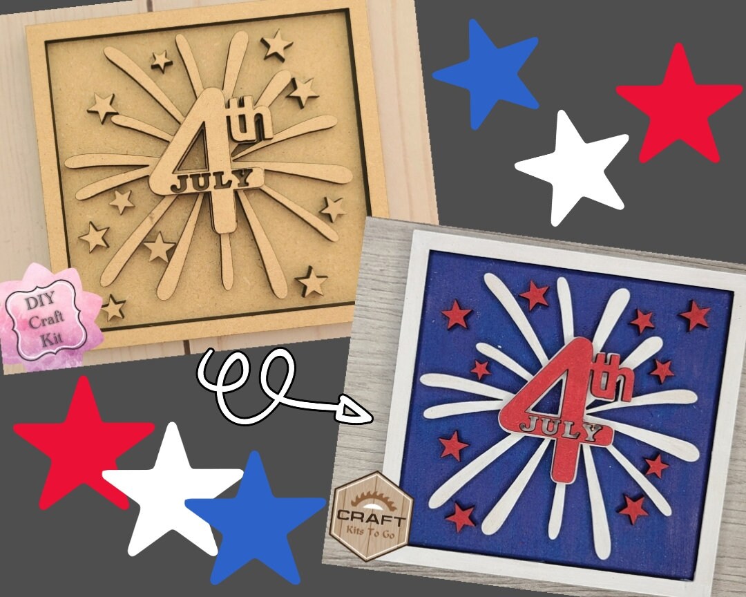 Fireworks 4th of July Decor Patriotic Decor 4th of July Crafts DIY ...