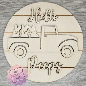 Hello Peeps Sign | DIY Easter Crafts | Easter Decor | DIY Craft Kits ...