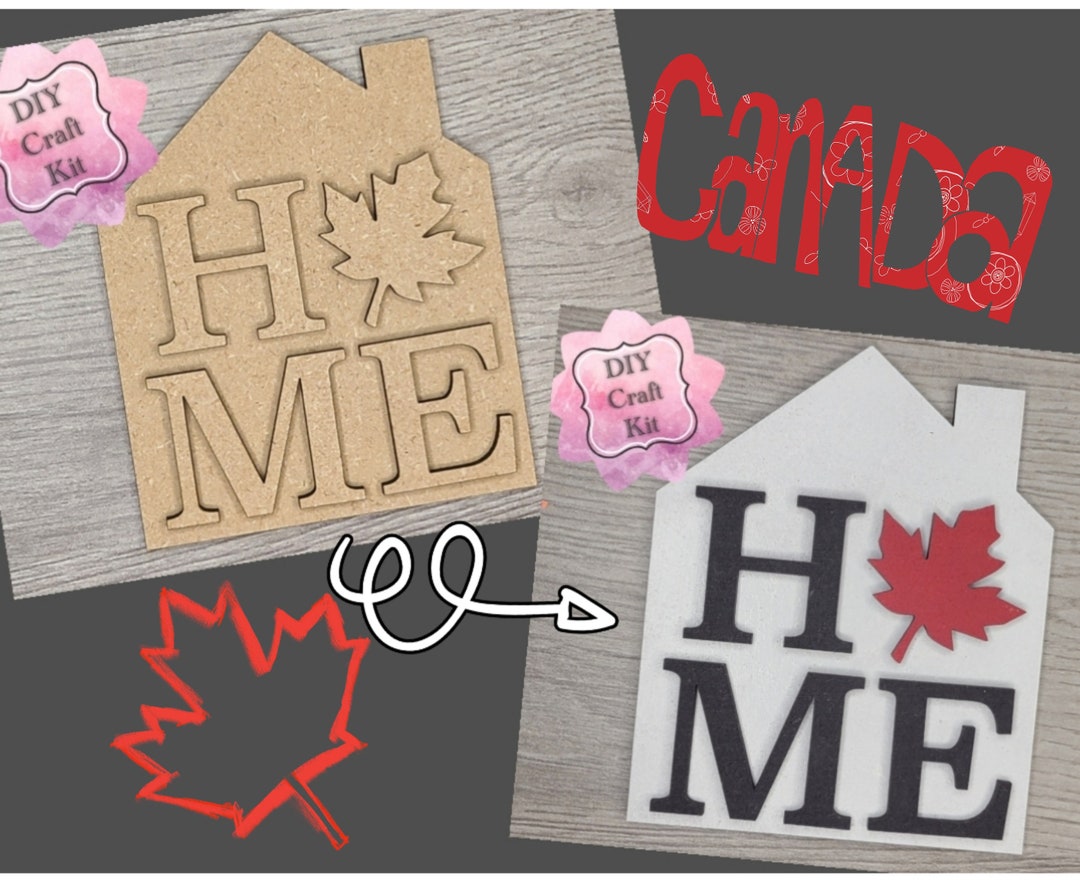 Canada Decor True North Canada Sign Canada Crafts DIY Craft Kits Paint ...