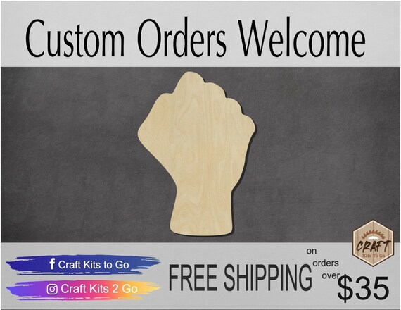 Fist Hand Wood Shape Cutout 1474 Wood Cutouts Wood Shapes - Etsy