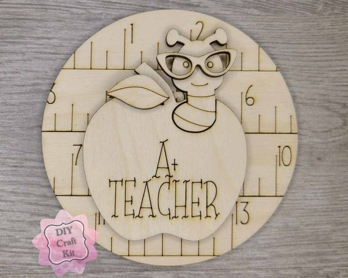 A Teacher Teacher Gift School Activities Book Worm Classroom Sign Kids ...