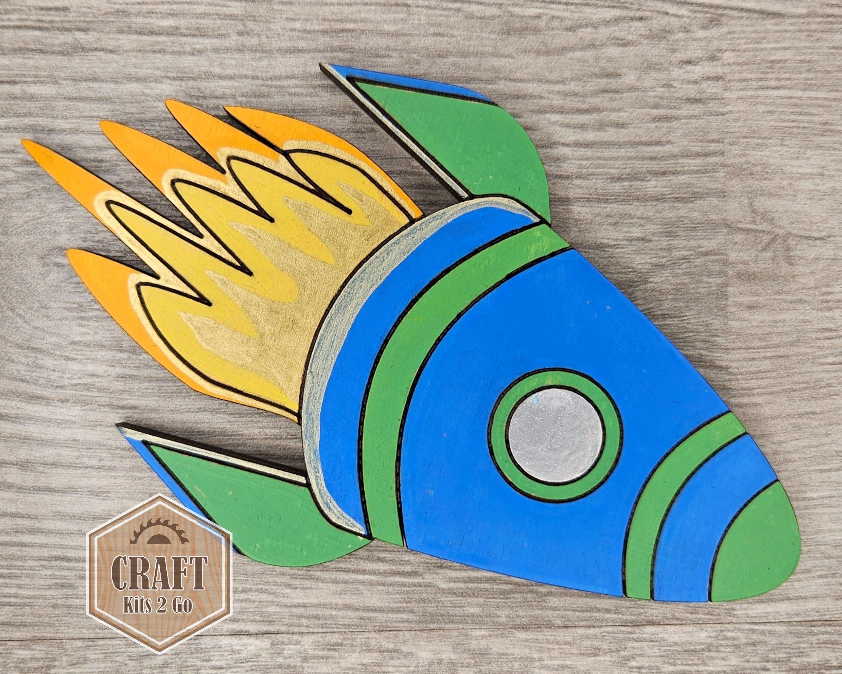 Rocket Cutout Space Outer Space Kids Crafts Wood Shape Cutout 2233 Wood ...