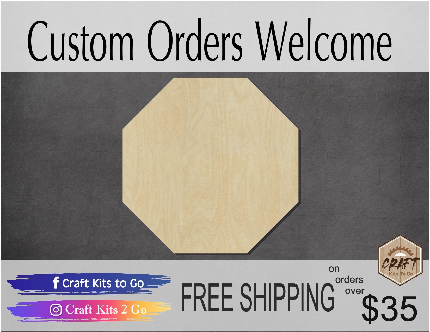 Octagon Shape Wood Shape Cutout 1793 Wood Cutouts Wood Shapes Laser ...