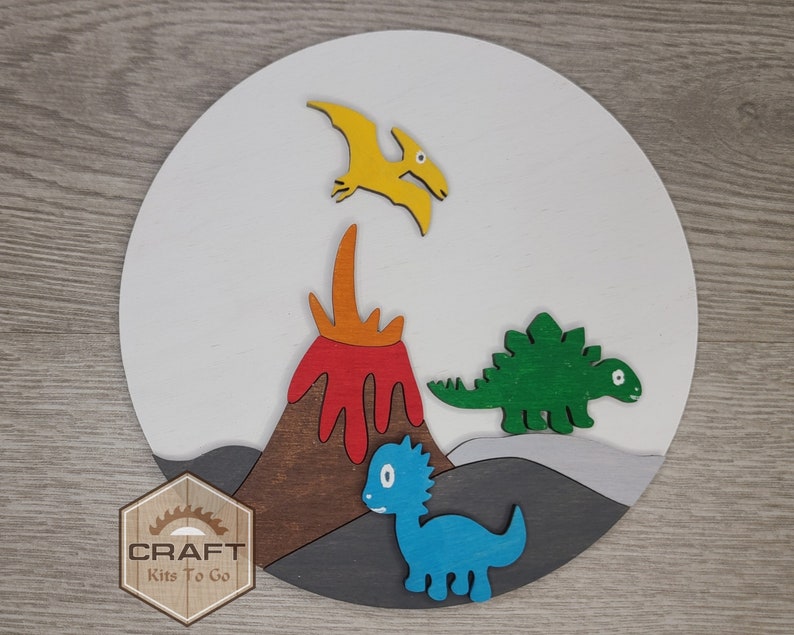 Dinosaur Kid Crafts Dino Animal Craft Kit DIY Paint Kit Tier - Etsy