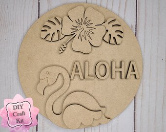 Aloha Cutout Wood Sign - Etsy