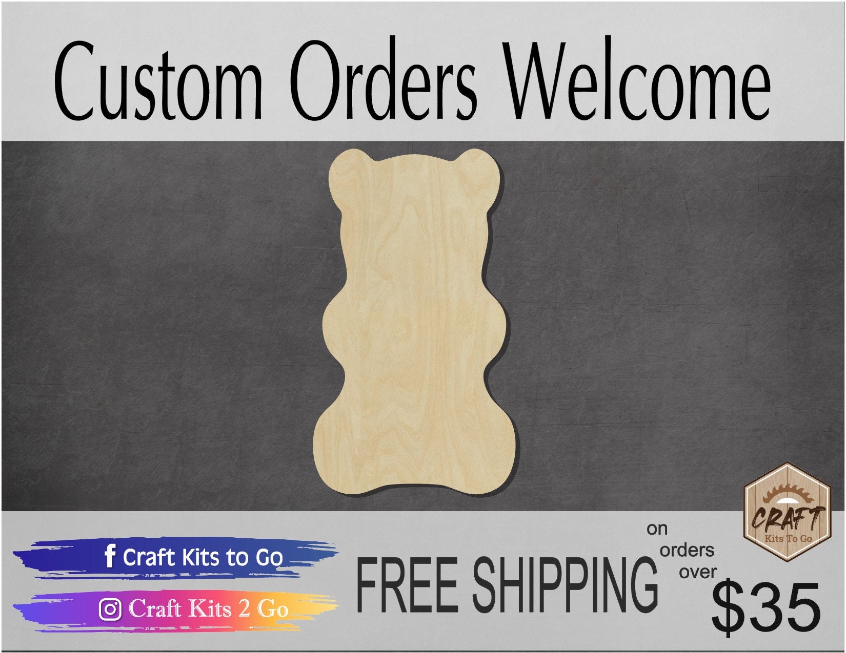 Gummy Bear Candy Treat Wood Shape Cutout 1567 Wood Cutouts - Etsy