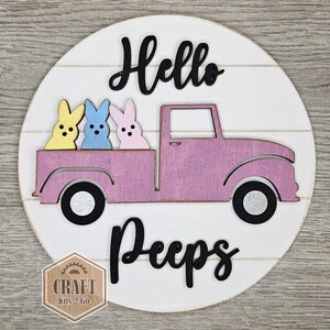 Hello Peeps Sign | DIY Easter Crafts | Easter Decor | DIY Craft Kits ...