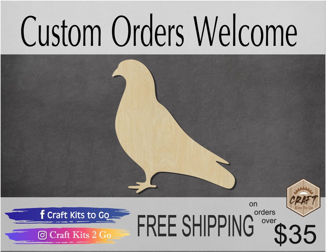Pigeon Bird Zoo Animals Birds Animal Wood Shape Cutout 1847 - Etsy