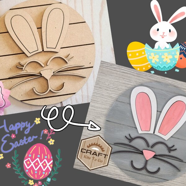 Bunny Face Cutout - Etsy