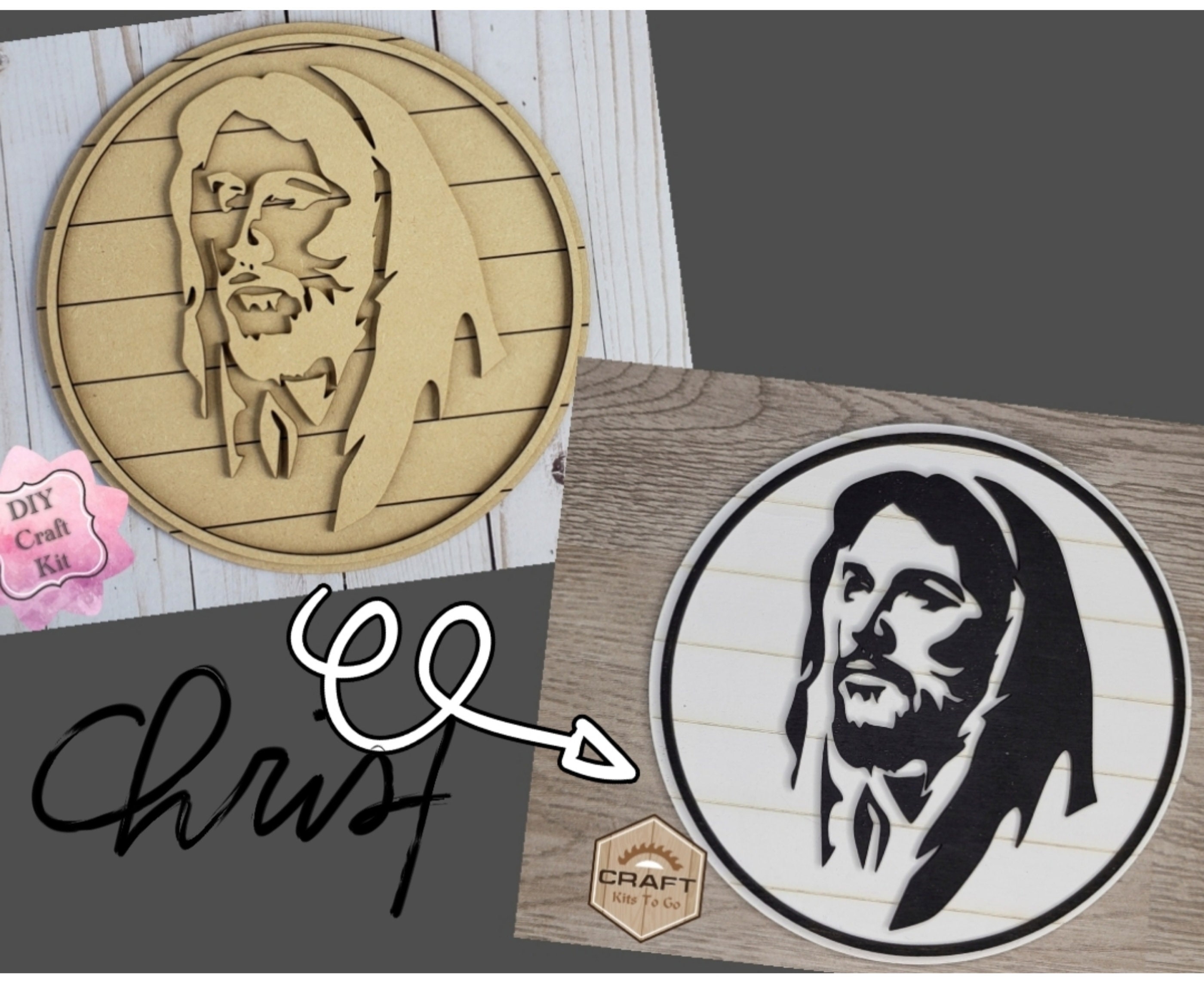 Christ Jesus Religion Craft Kit DIY Paint Kit Tier Tray Accessories ...