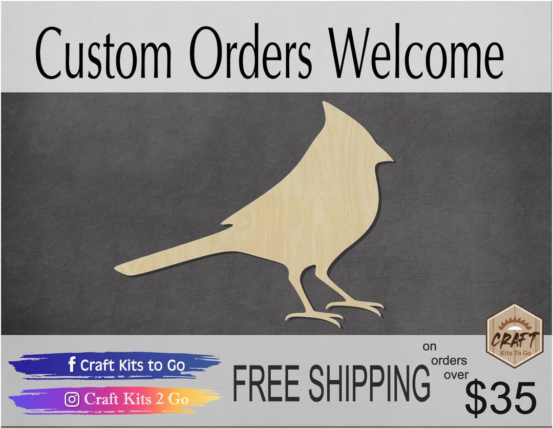 Cardinal Bird Wild Birds Wood Shape Cutout 1259 Wood Cutouts - Etsy