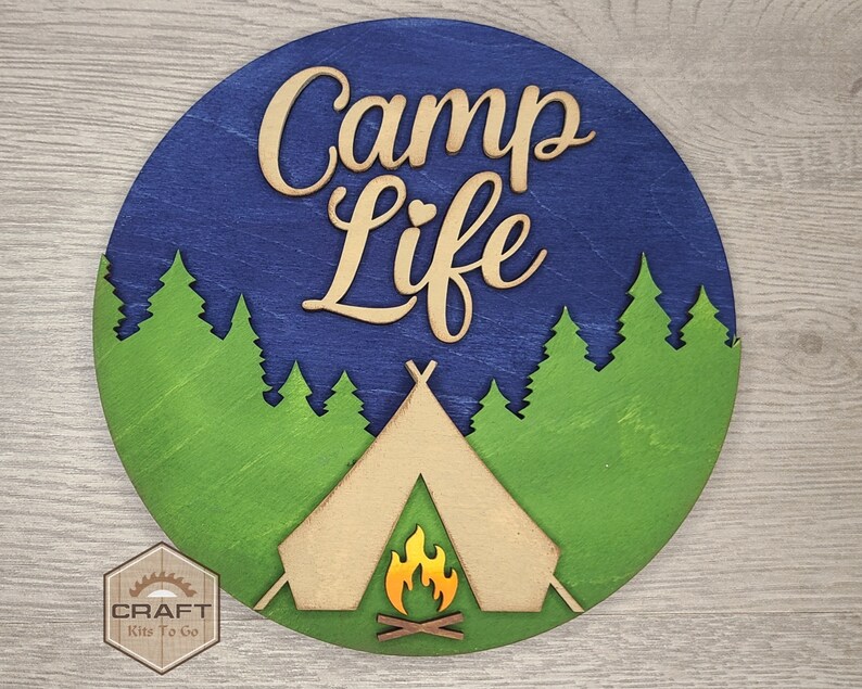 Camp Life Camping Outdoors Summer Decor Summer Crafts DIY Craft Kits ...