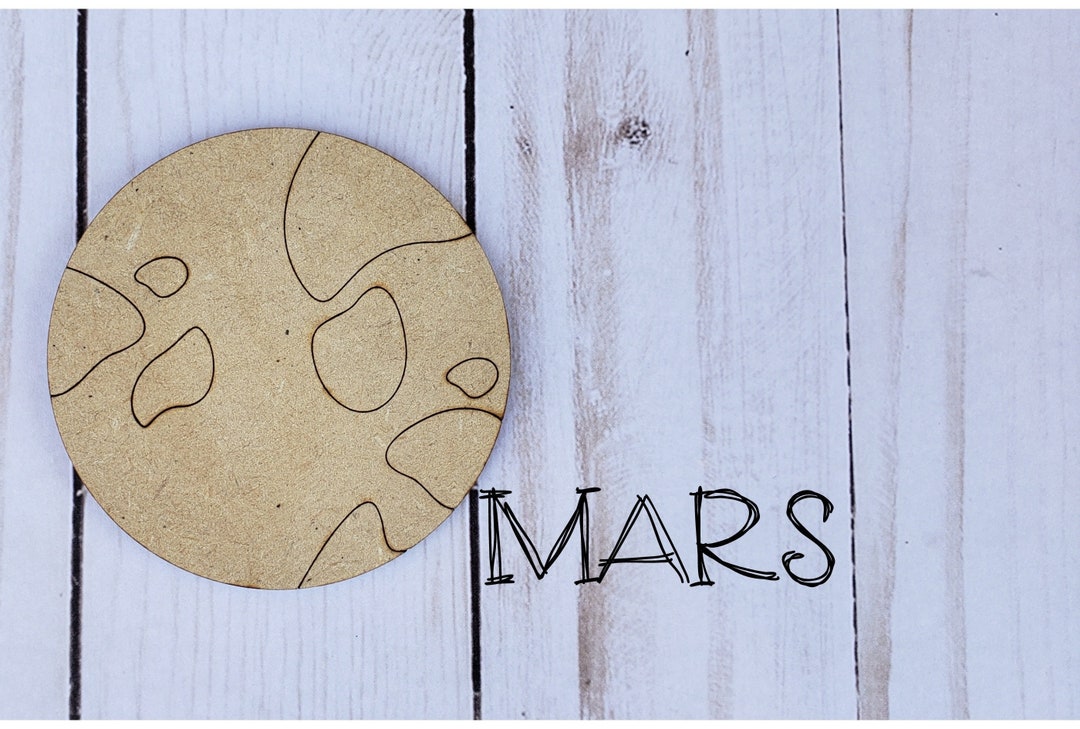 Mars Space Outer Space Kids Sky Wood Shape Cutout 2228 Wood - Etsy