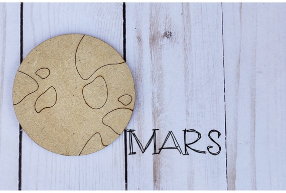 Mars Space Outer Space Kids Sky Wood Shape Cutout 2228 Wood - Etsy